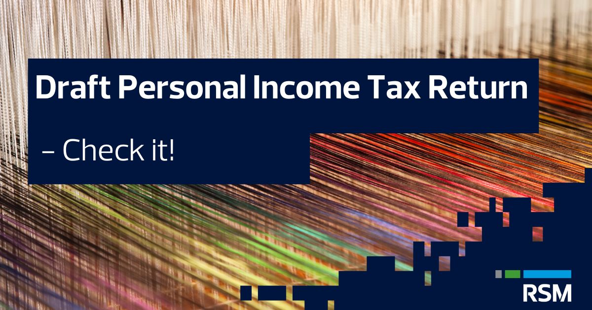 Draft Personal Income Tax Return– Check it! -BLOG | RSM Hungary
